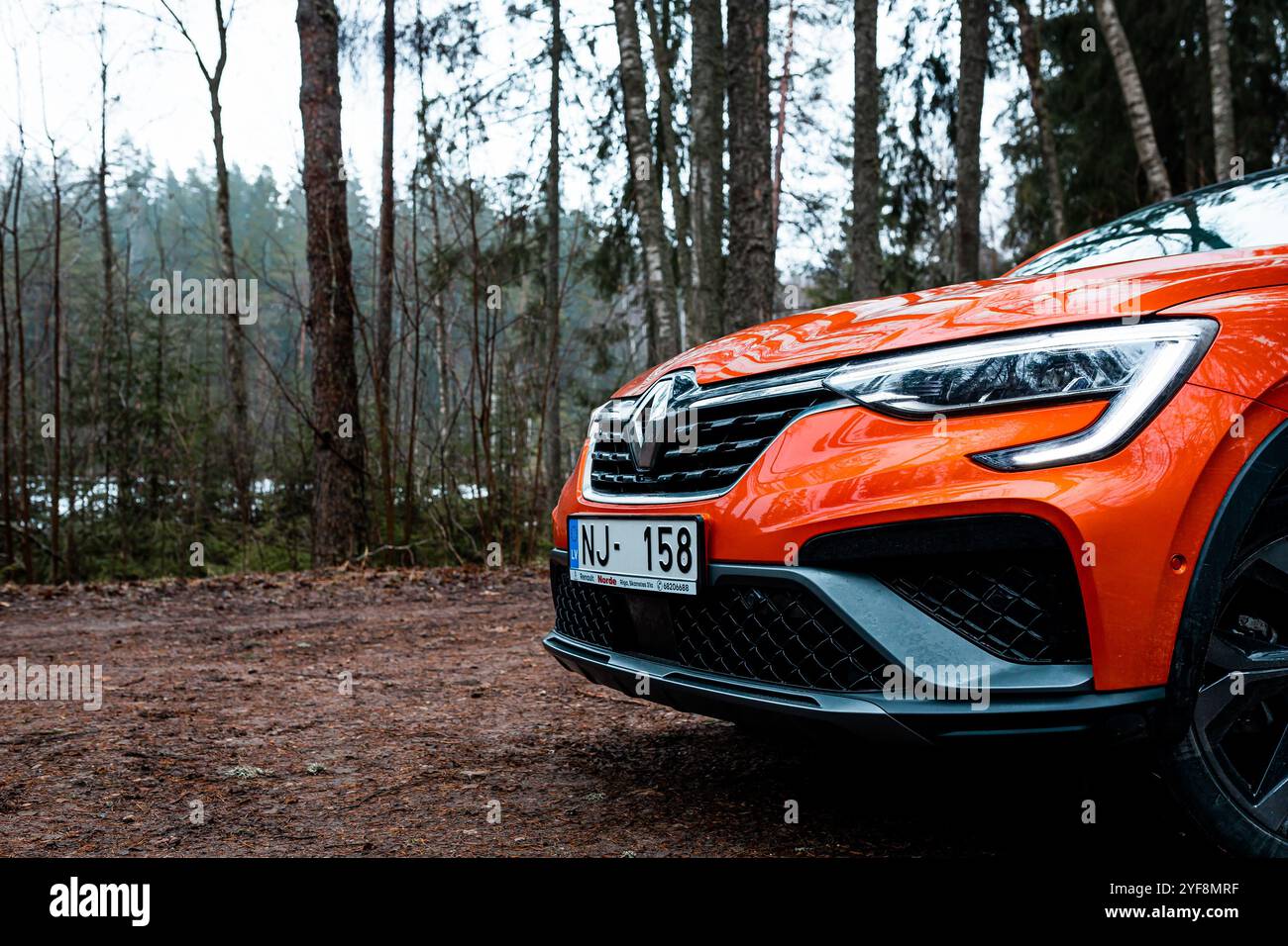 New Renault Arkana RS-line Valencia Orange is a compact crossover SUV E ...