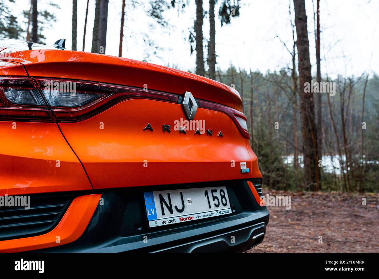 New Renault Arkana RS-line Valencia Orange is a compact crossover SUV E ...
