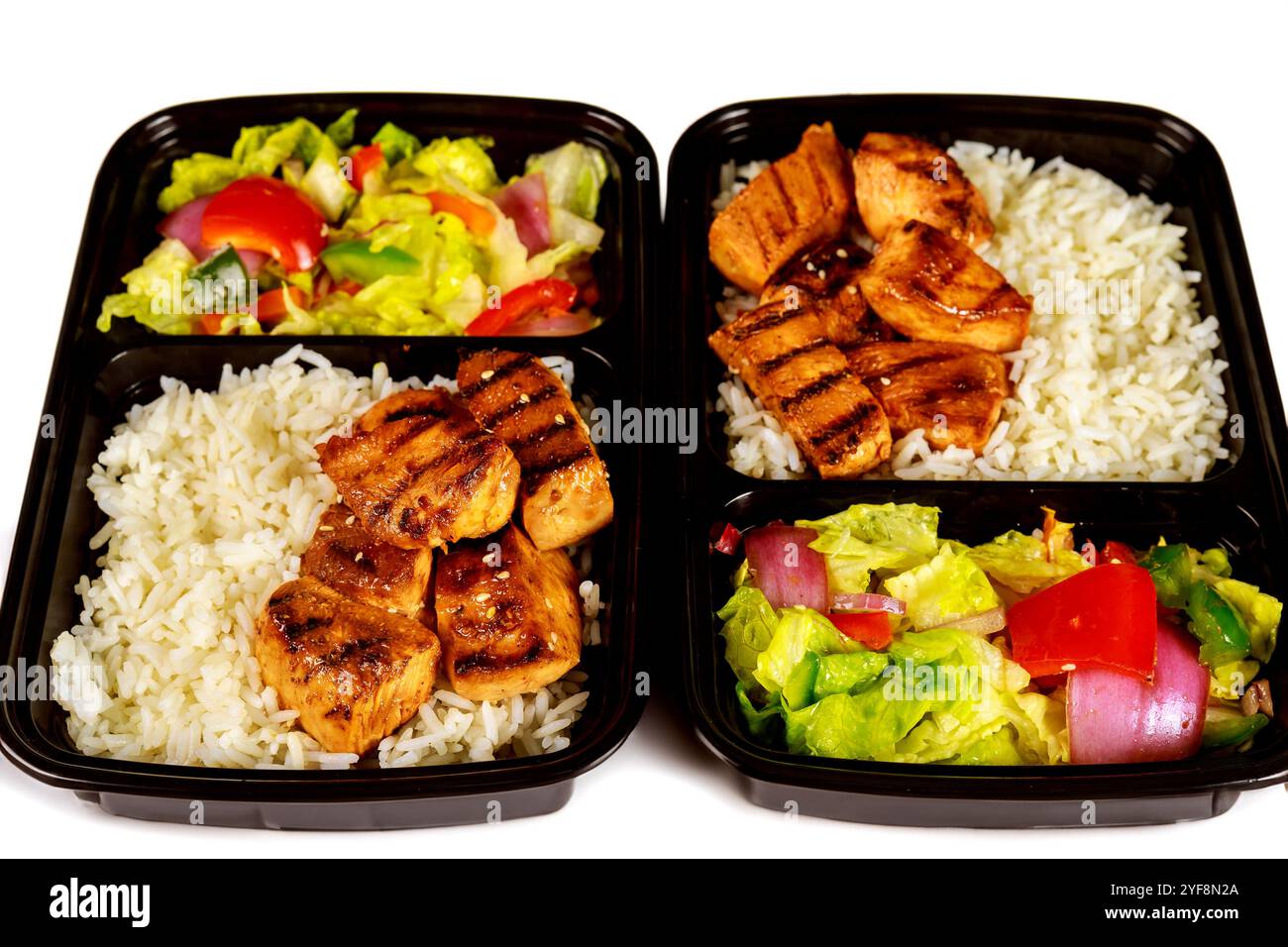 Healthy food delivery or take away lunch in plastic container Stock ...
