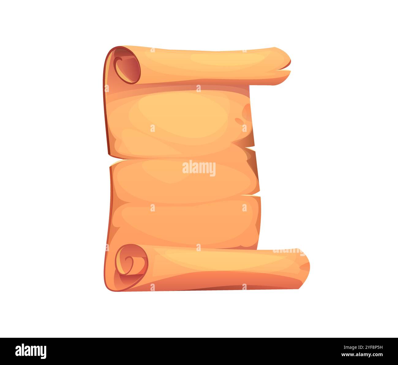 Cartoon pirate ancient scroll, paper manuscript. Ancient rolled pirate ...