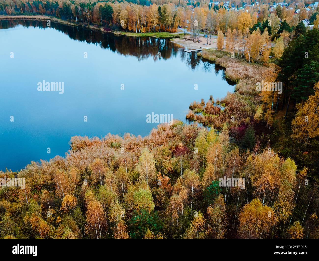 Aerial flight overhead autumn tree hi-res stock photography and images ...
