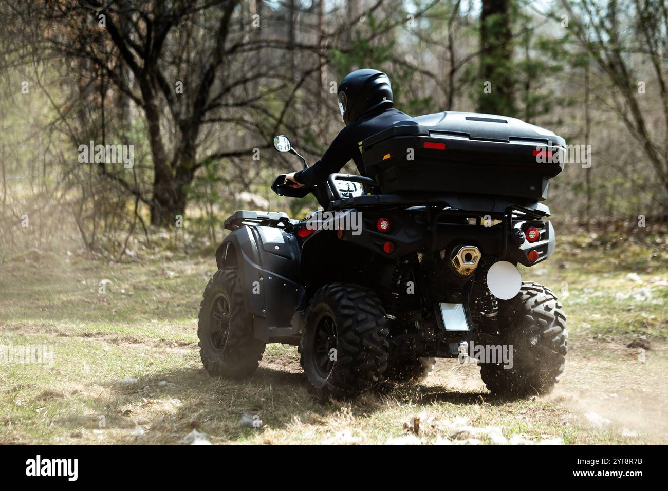 Man on the ATV Quad Bike Stock Photo - Alamy