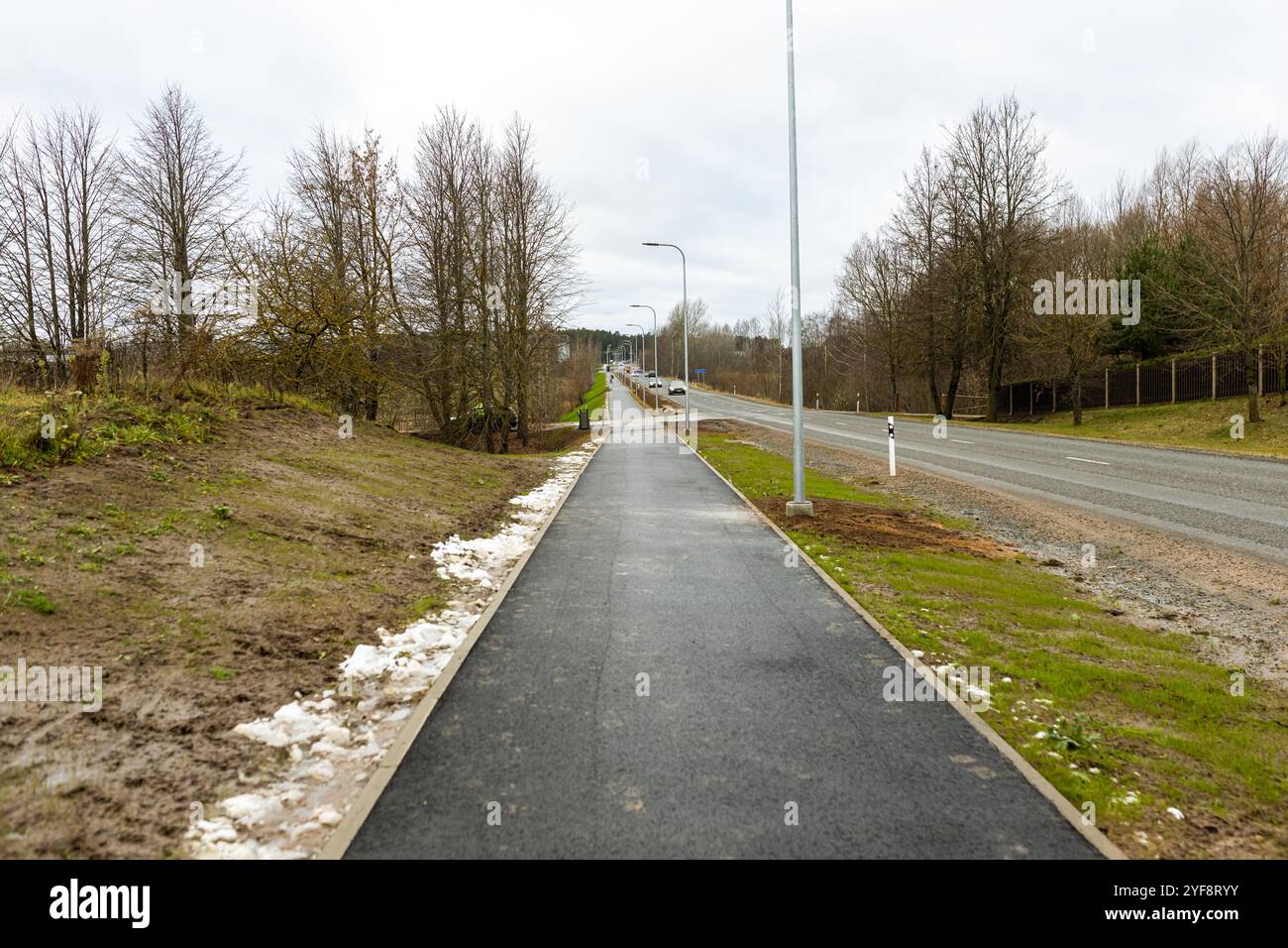 New pathway track for running or walking and cycling relax Stock Photo ...
