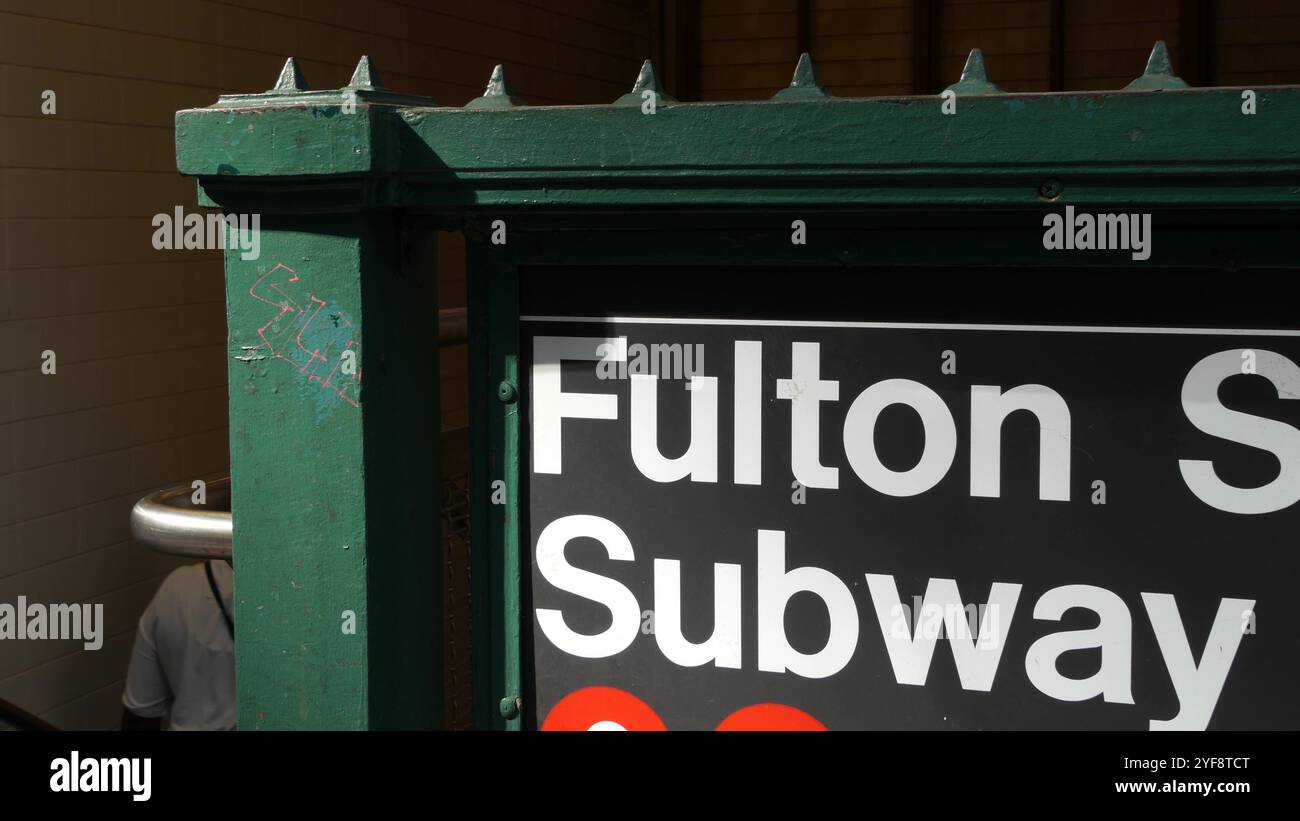 Fulton street subway station entrance hi-res stock photography and ...