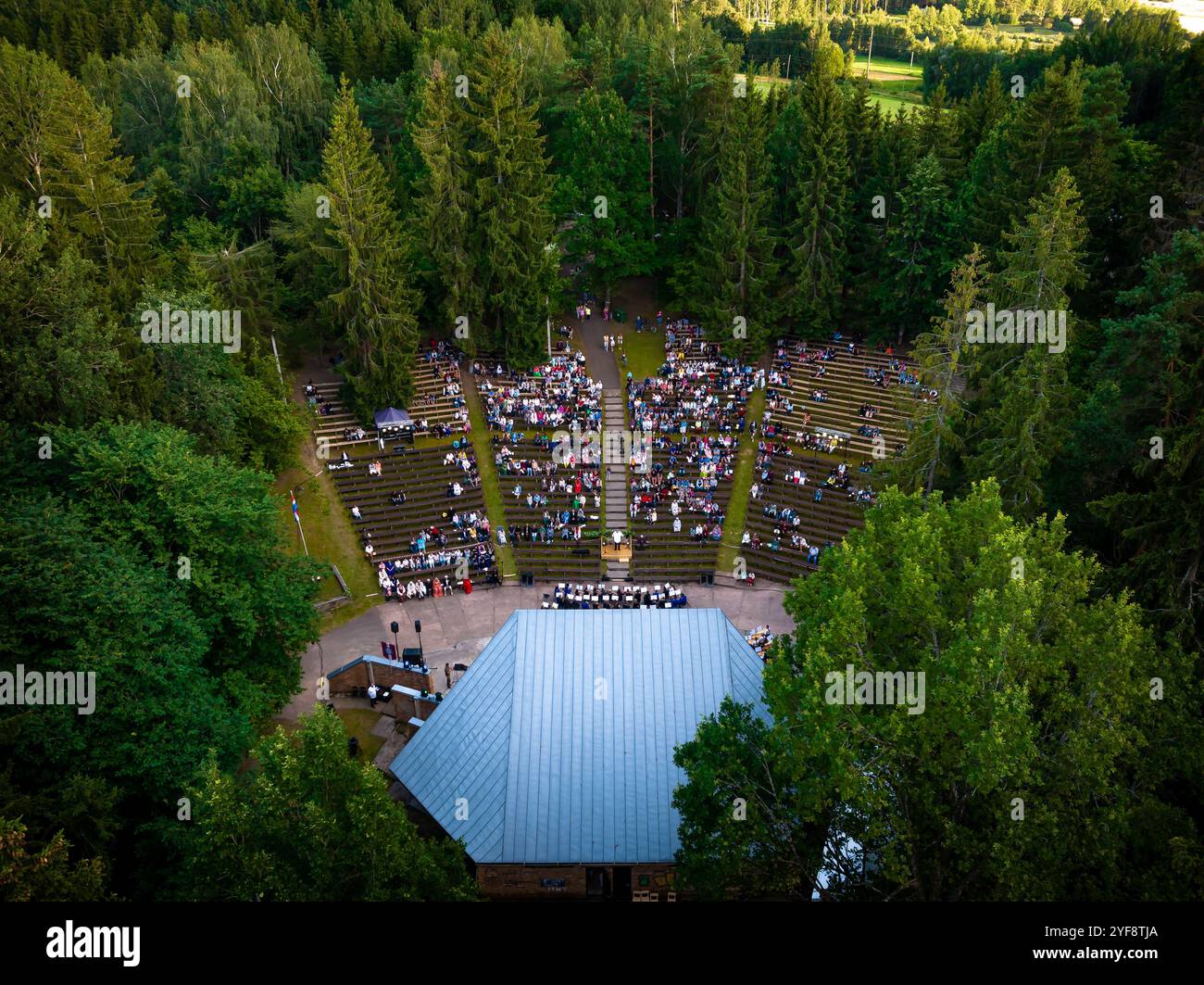 View of crowd from the musician stage hi-res stock photography and ...
