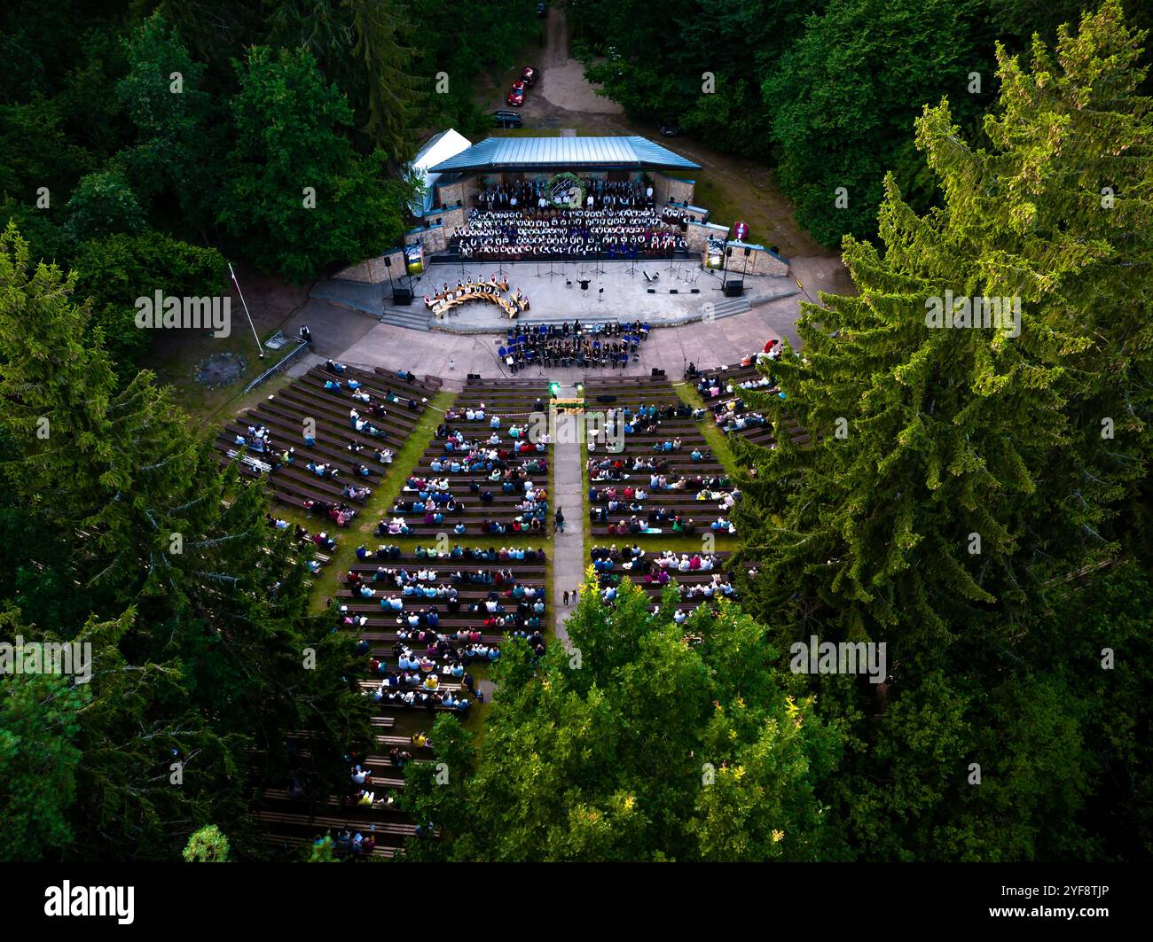 View of crowd from the musician stage hi-res stock photography and ...