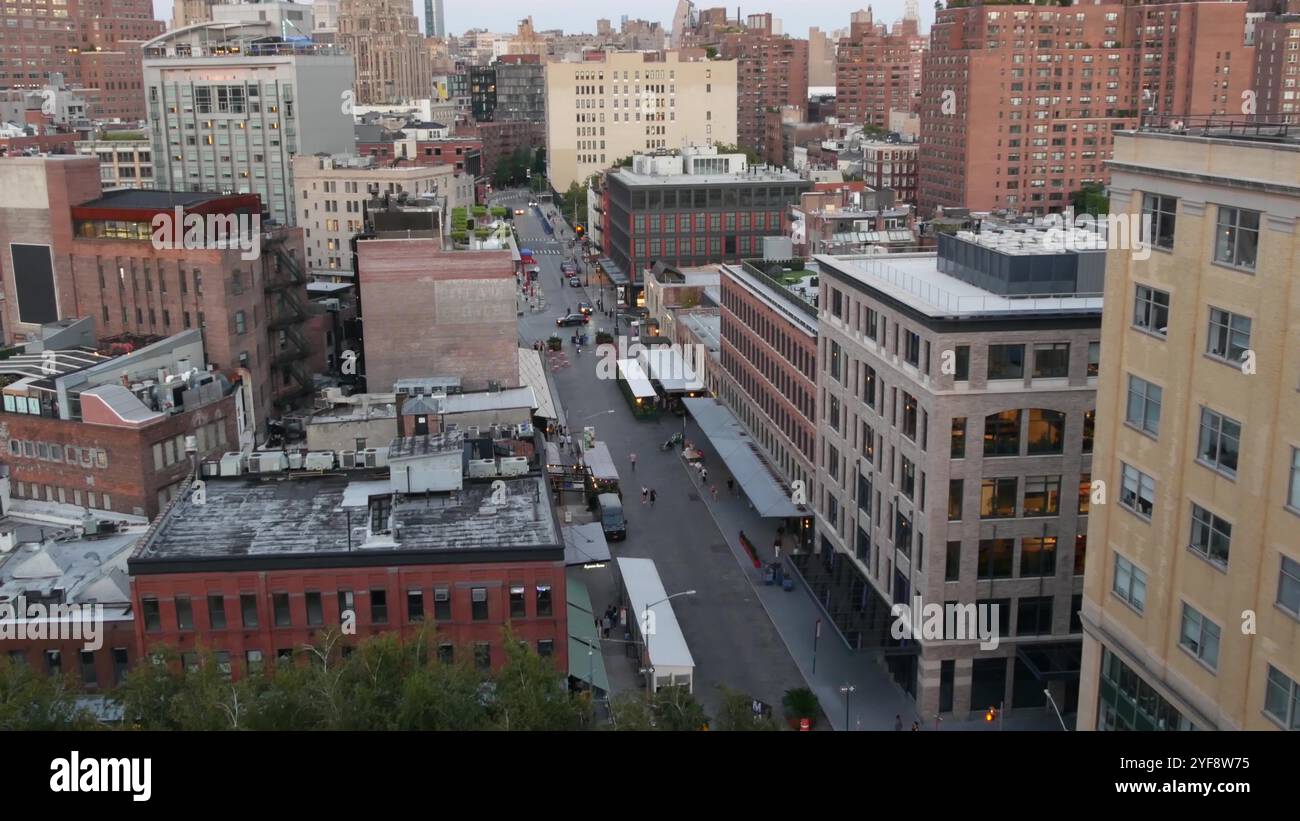 New York City Manhattan skyline cityscape. Rooftop view point ...