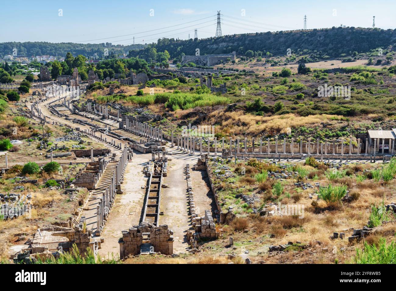 Aerial view of Perge at Antalya Province, Turkey Stock Photo - Alamy Aerial view of Perge at Antalya Province, Turkey Stock Photo - Alamy