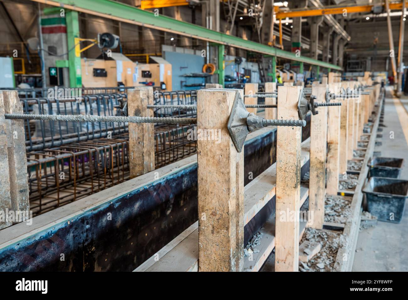 Concrete panel factory for home construction. Huge production. Creation ...