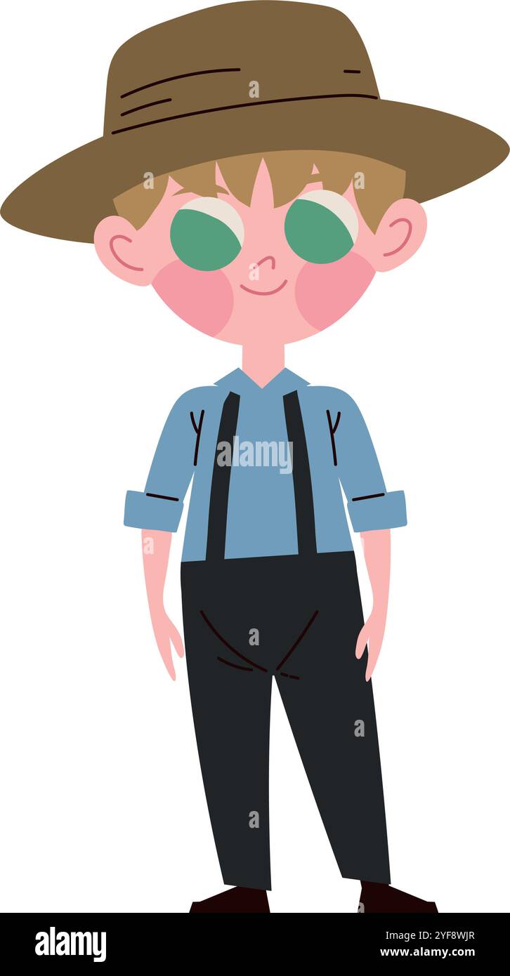 little amish boy character Stock Vector Image & Art - Alamy