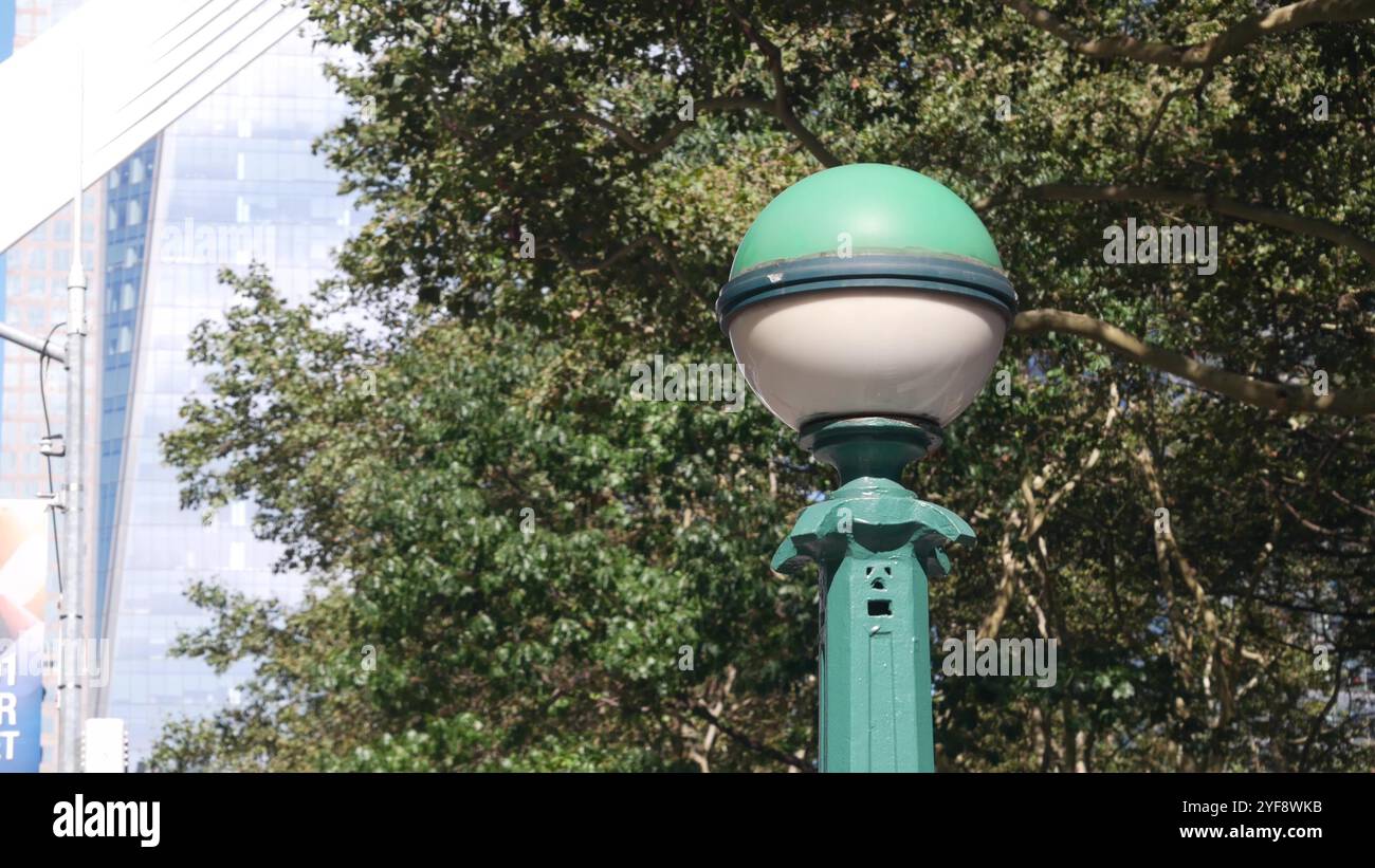New York underground subway globe, metro orb lamp. Metropolitan ...