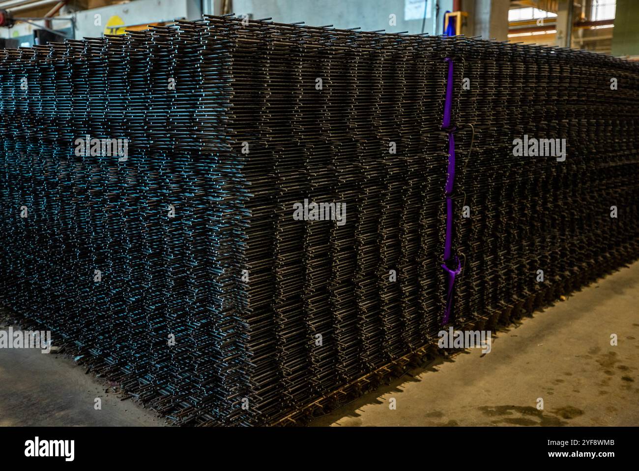 Metal armature. Building materials. Construction site. Reinforced ...