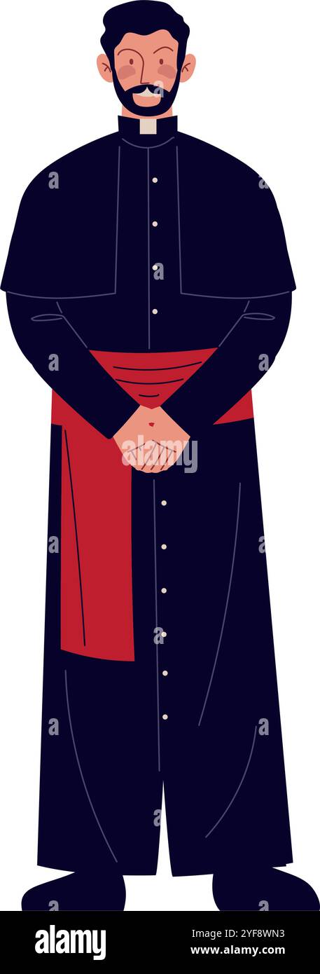 catholic priest mascot character Stock Vector Image & Art - Alamy