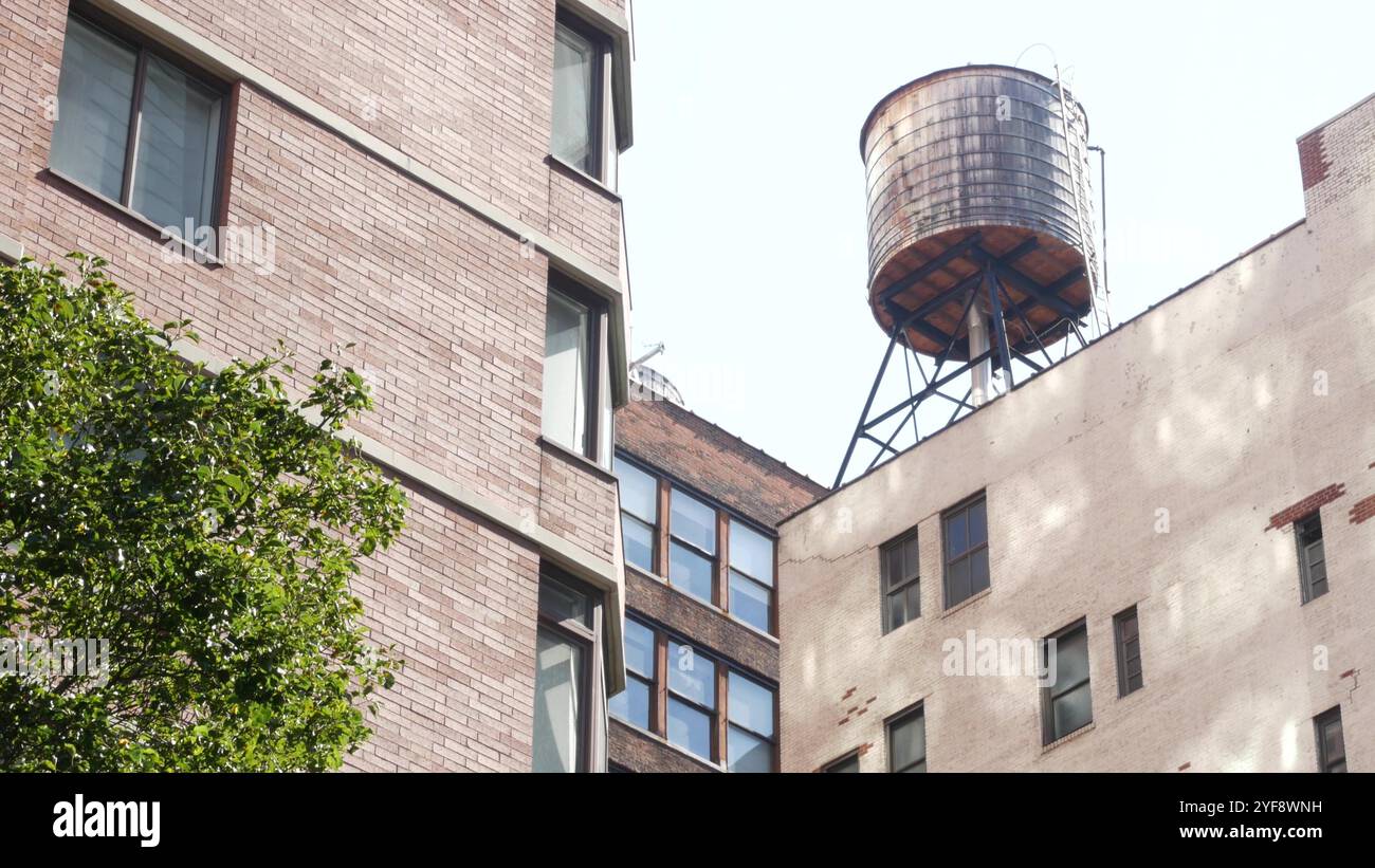 New York City classic building architecture. Urban residential house ...