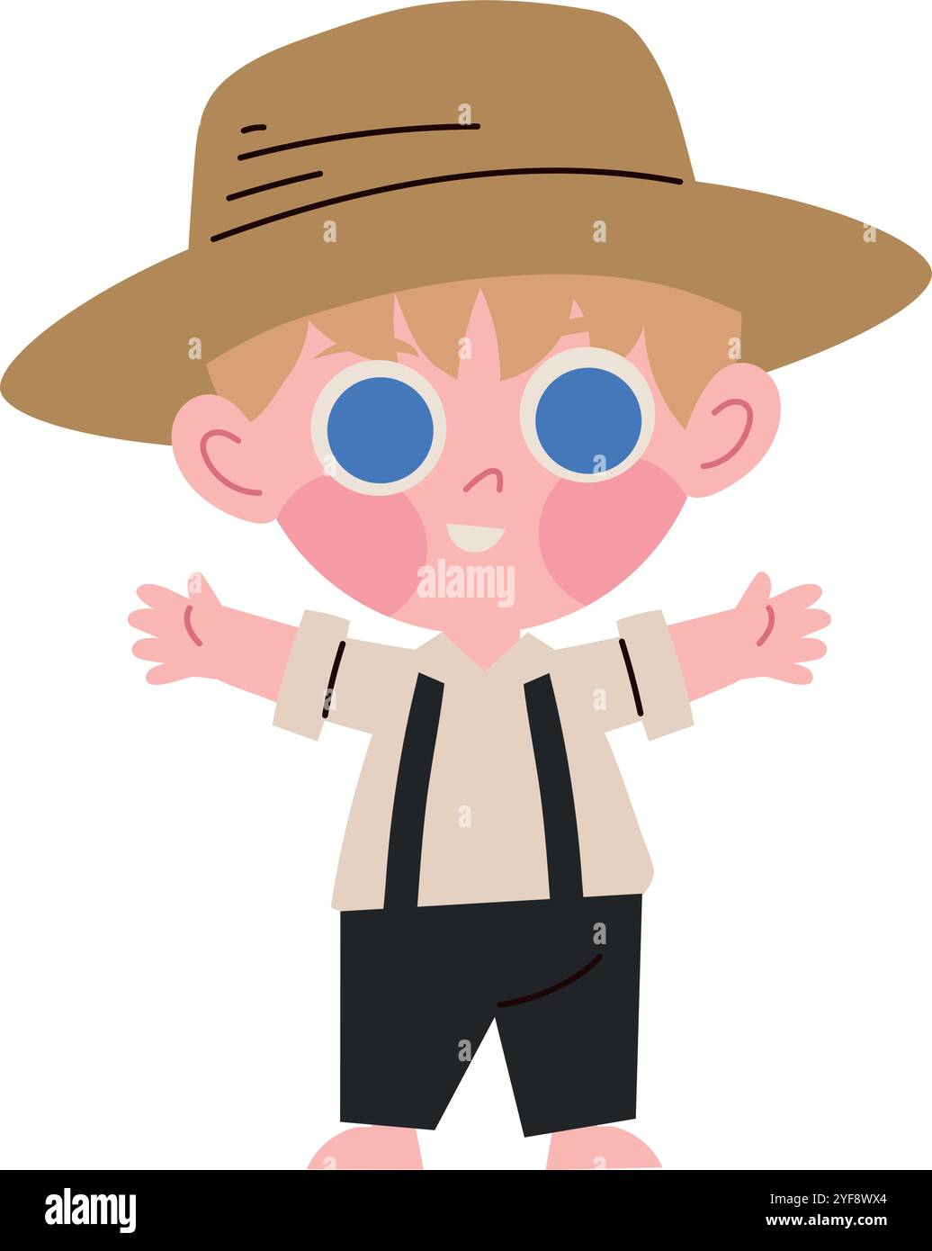 amish boy cute character Stock Vector Image & Art - Alamy