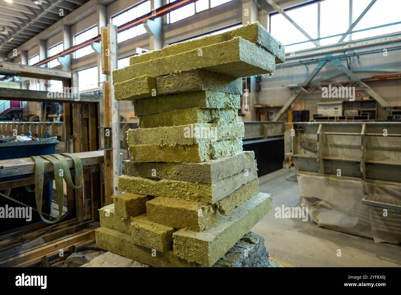 Stone mineral wool in factory Stock Photo - Alamy