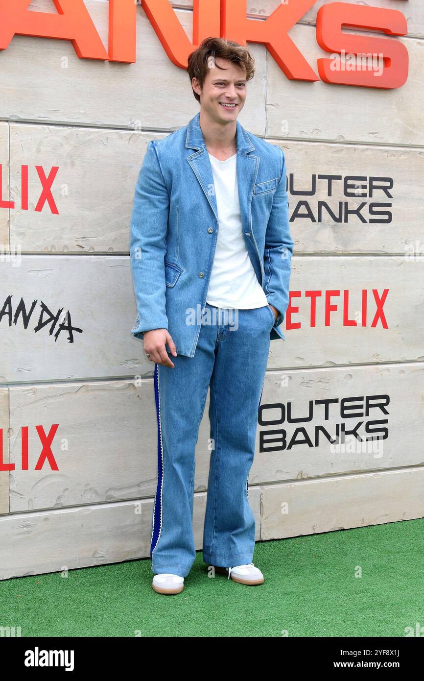 Rudy Pankow at arrivals for POGUELANDIA Netflix And Outer Banks ...