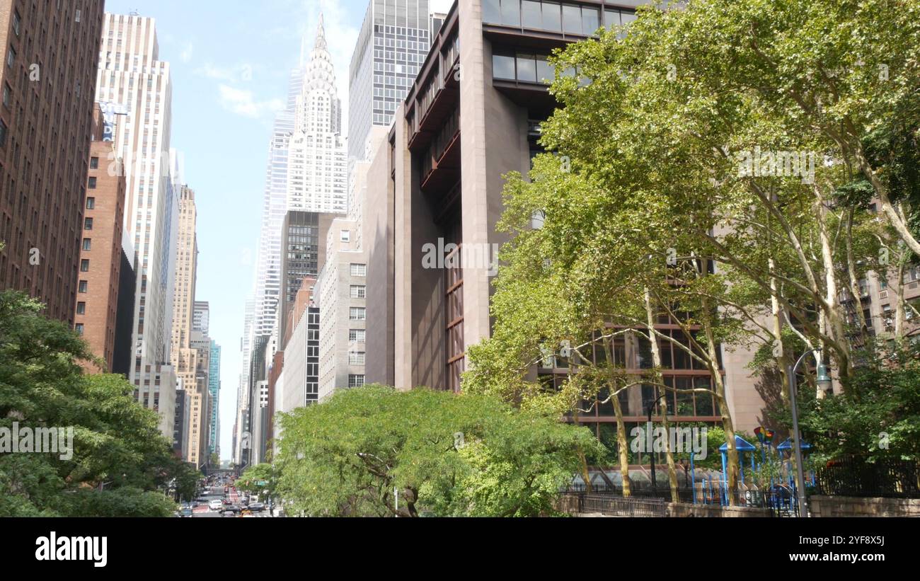 New York Manhattan Midtown architecture. Chrysler building, iconic high ...