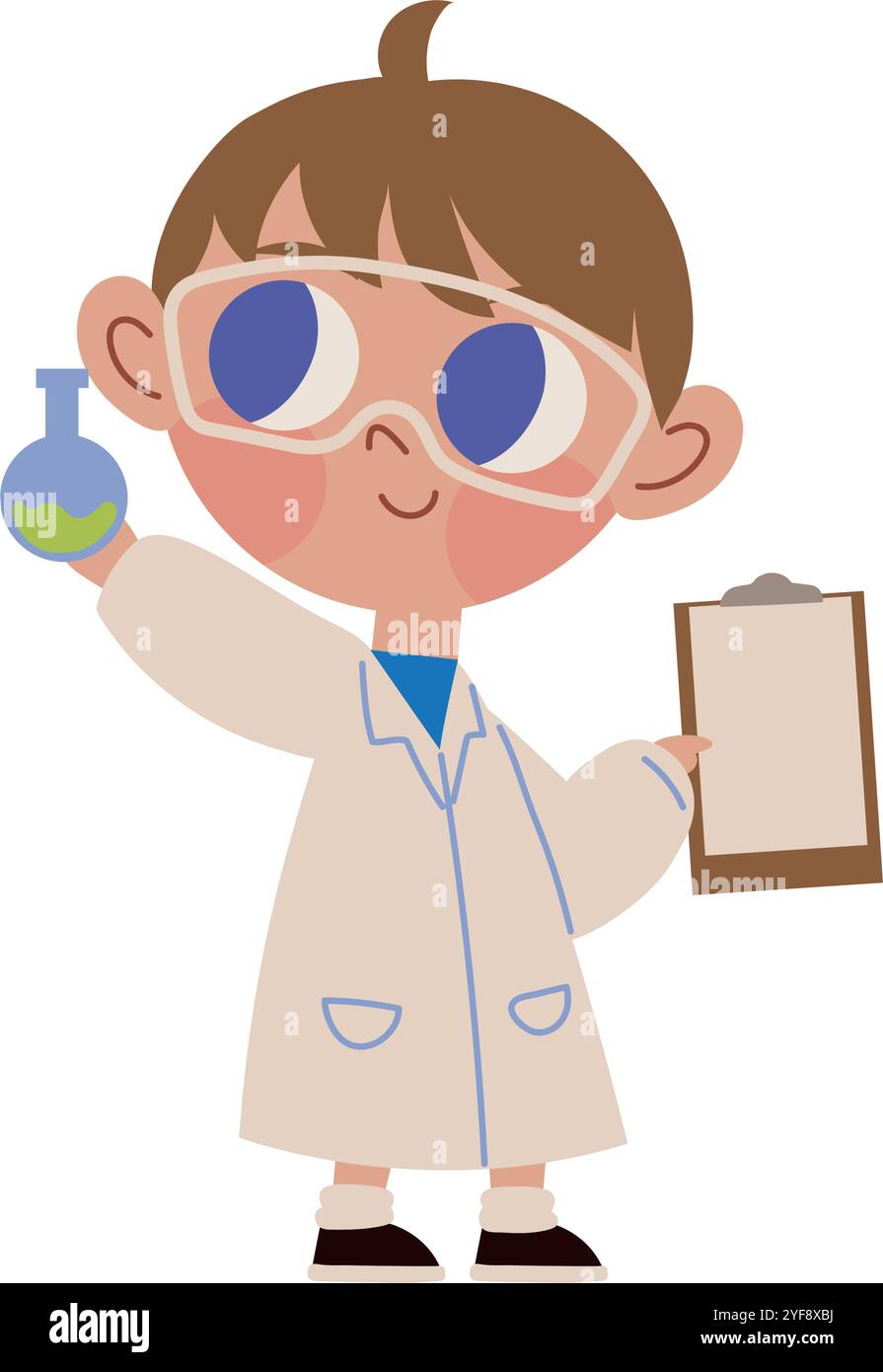 kid scientist cartoon character Stock Vector Image & Art - Alamy
