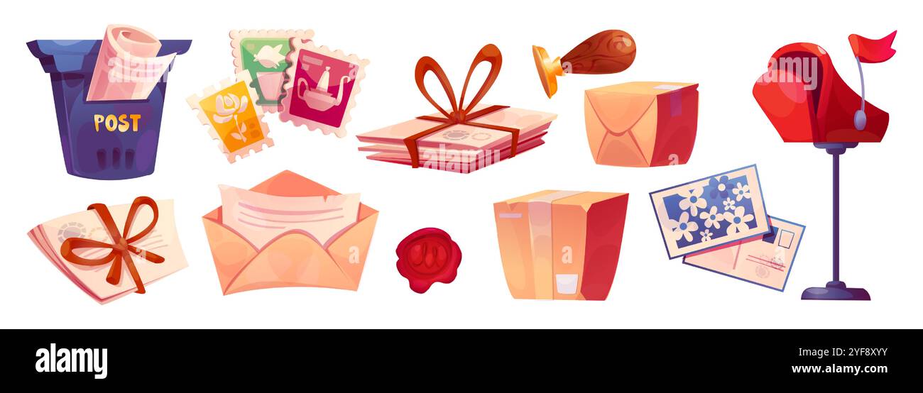 Parcel open letterbox Stock Vector Images - Alamy