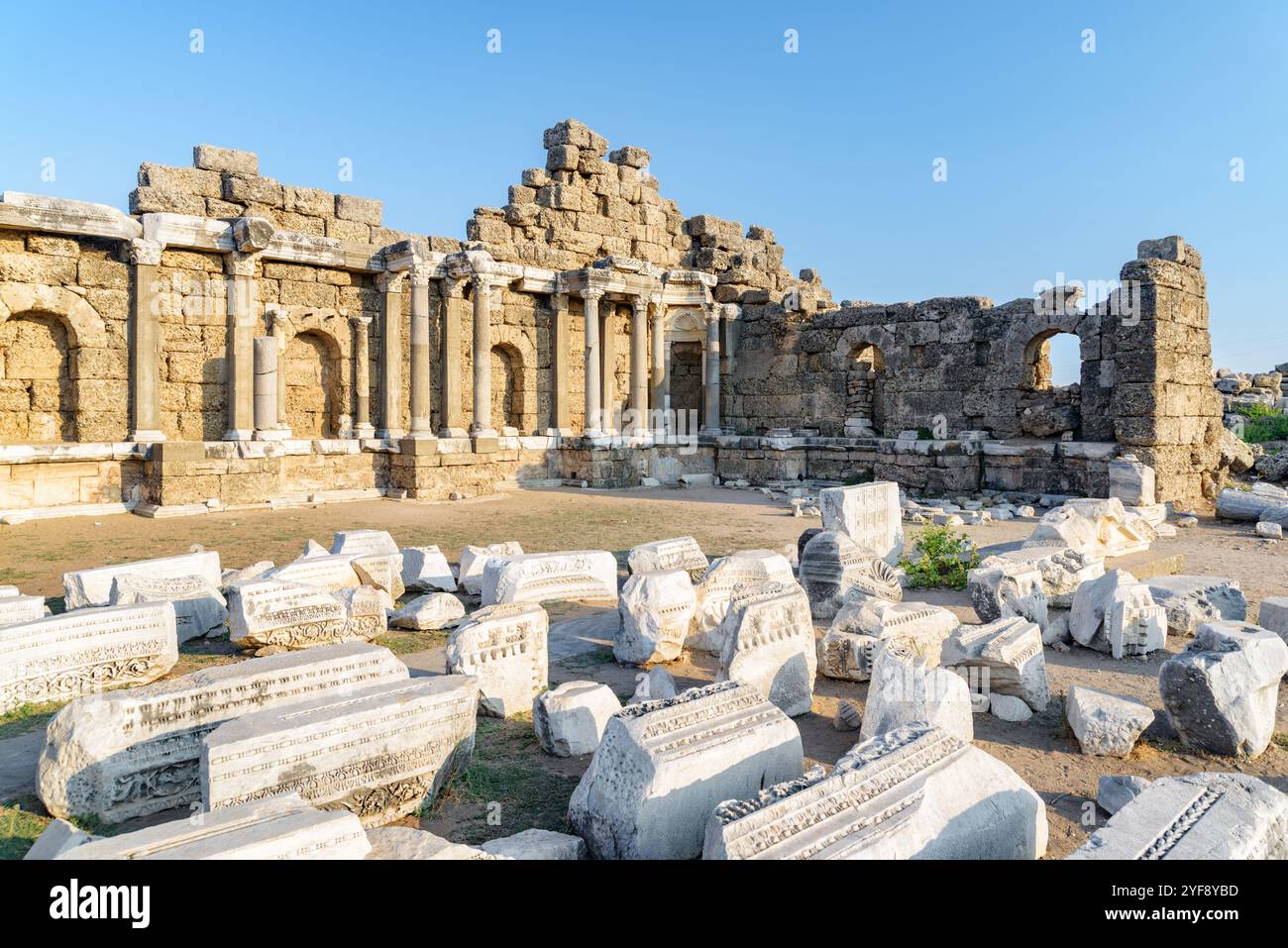 Awesome view of the State Agora in Side, Turkey Stock Photo - Alamy