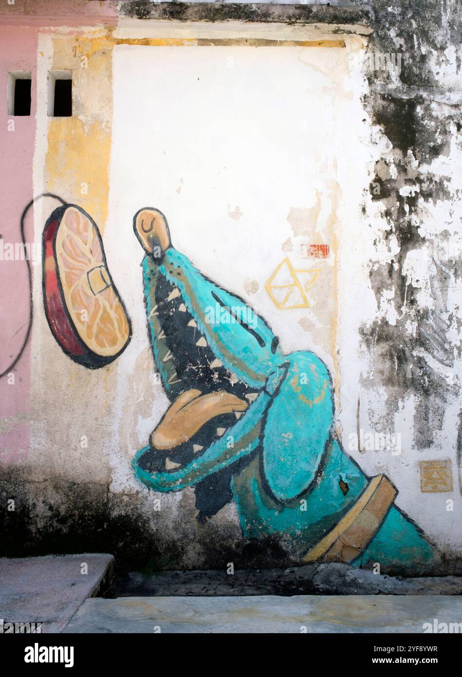 Malaysia: 'Happy Dog with a Steak' by Kenji Chai, just off Lebuh Ah ...