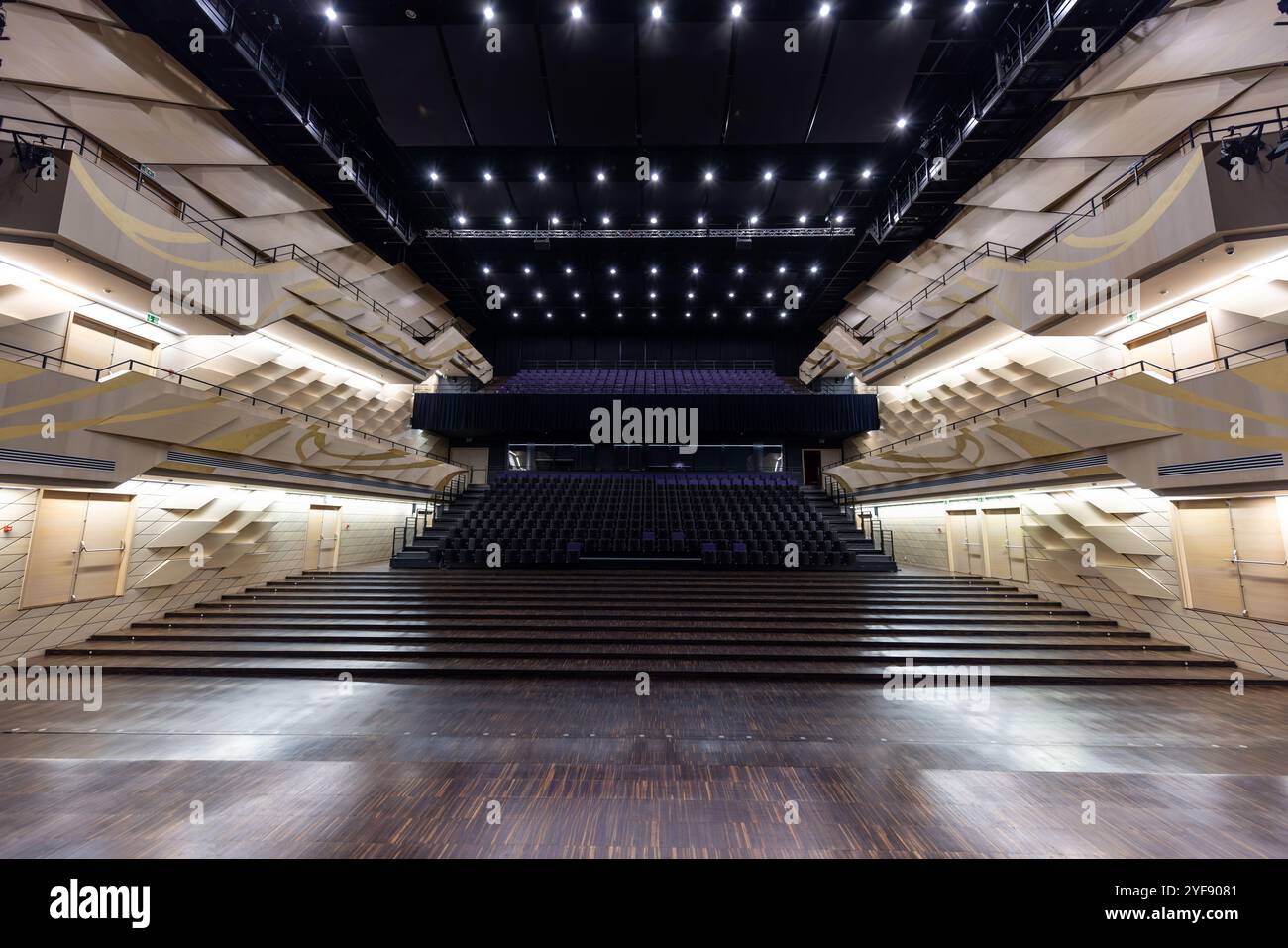 Elegant Contemporary Auditorium with Advanced Lighting and Spacious ...
