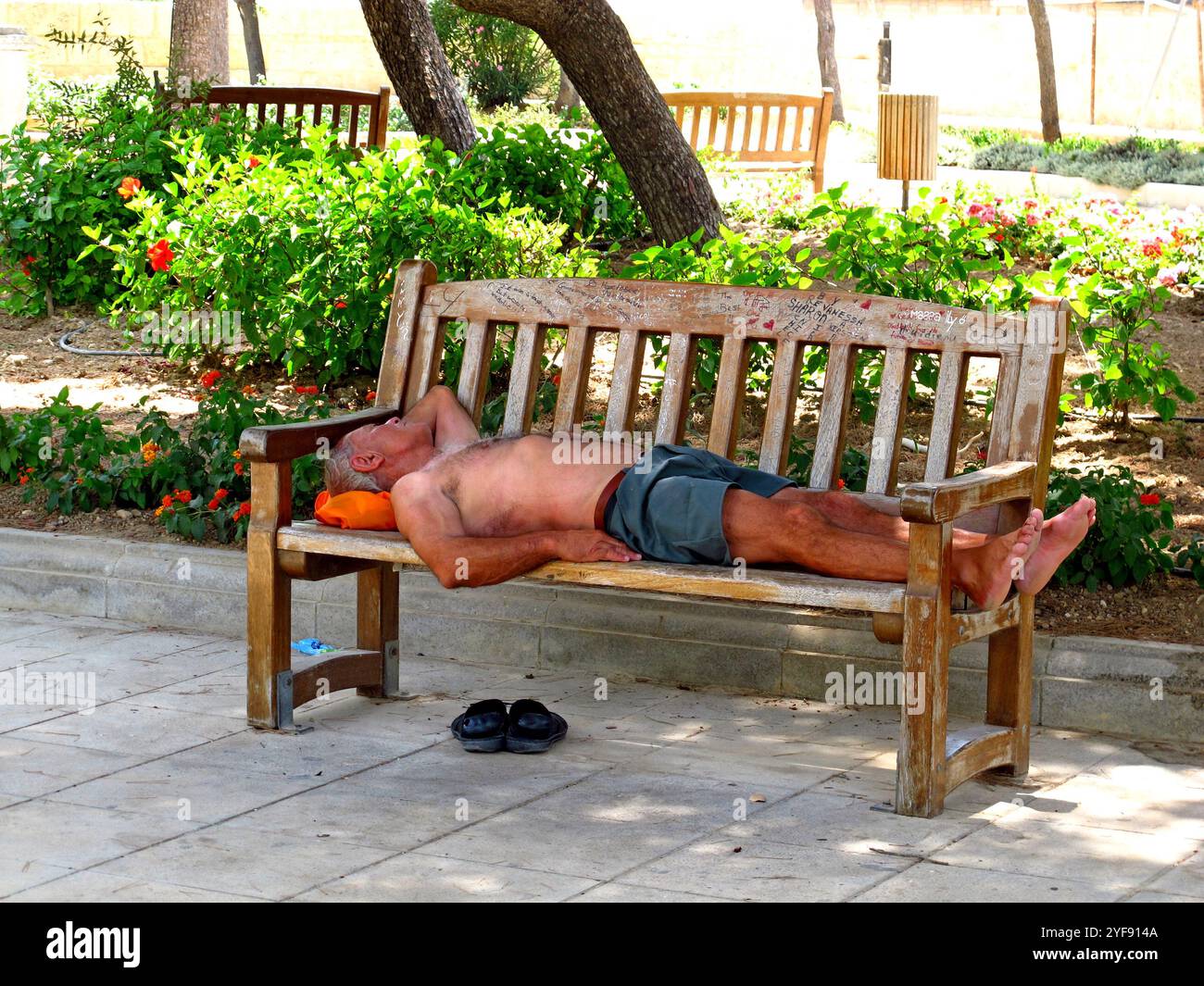 The man in the park of Valletta, Malta Stock Photo - Alamy