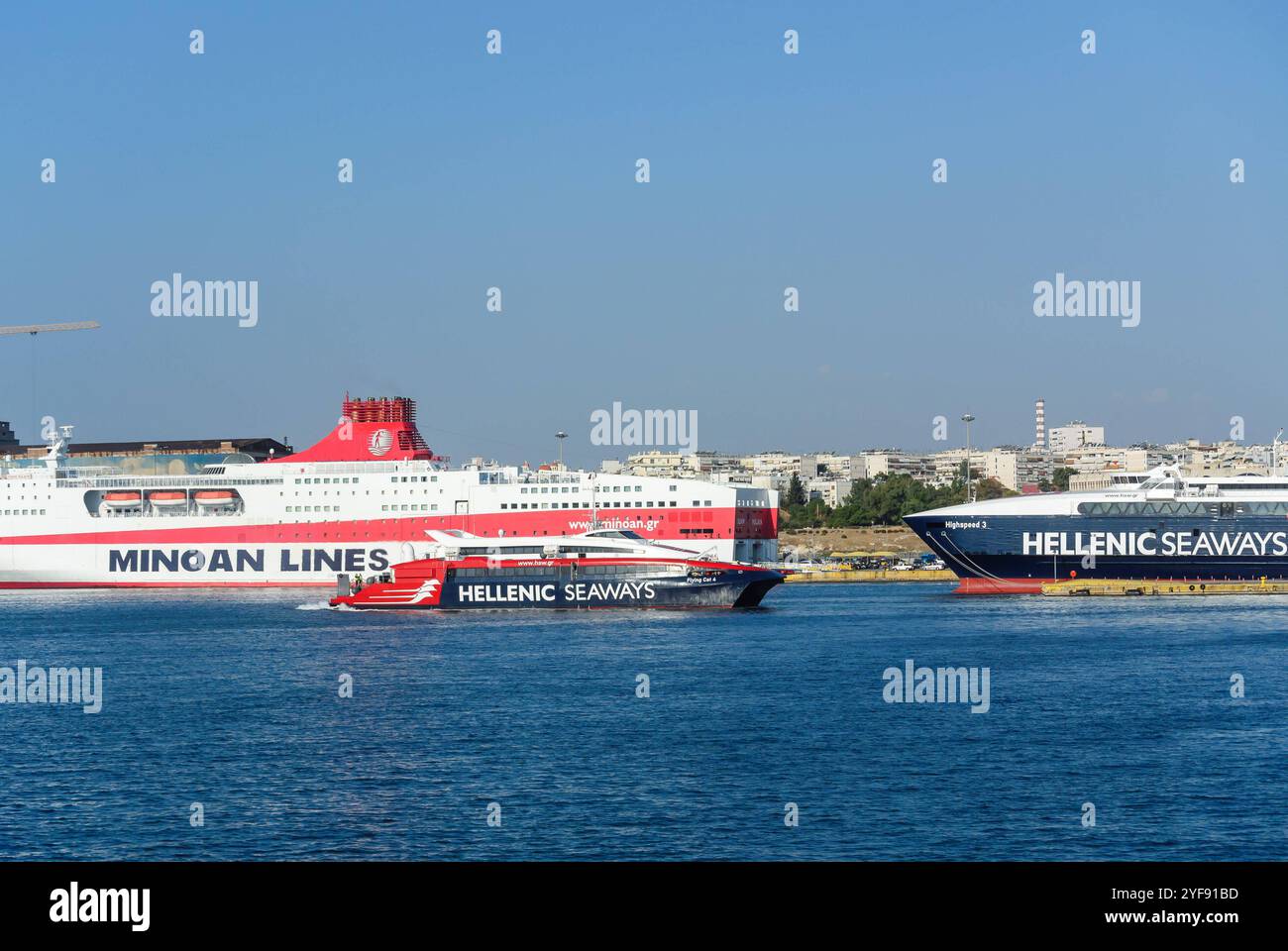 piraeus, greece, 30 oct 2024, ferry boat kydon palace operated by ...