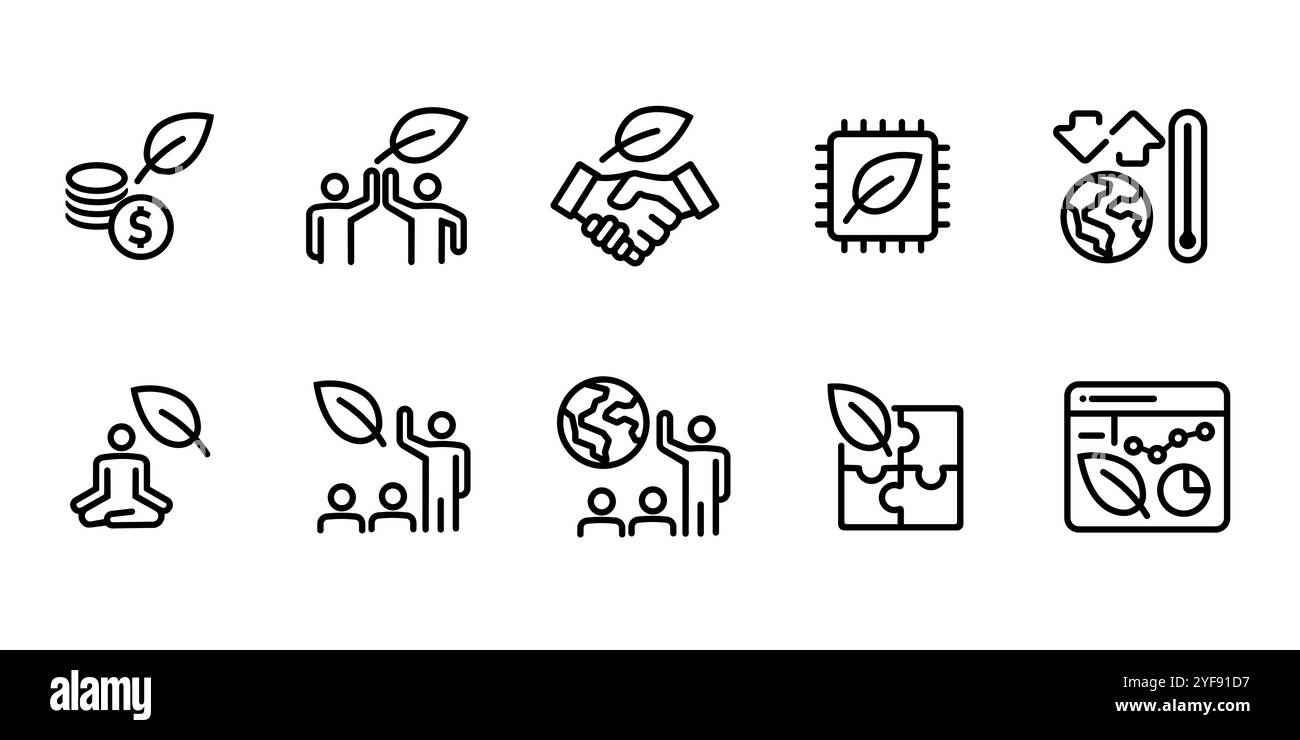 Handshake Eco Green Environmental Icon Set Collection Stroke Line handshake-eco-green-environmental-icon-set-collection-stroke-line