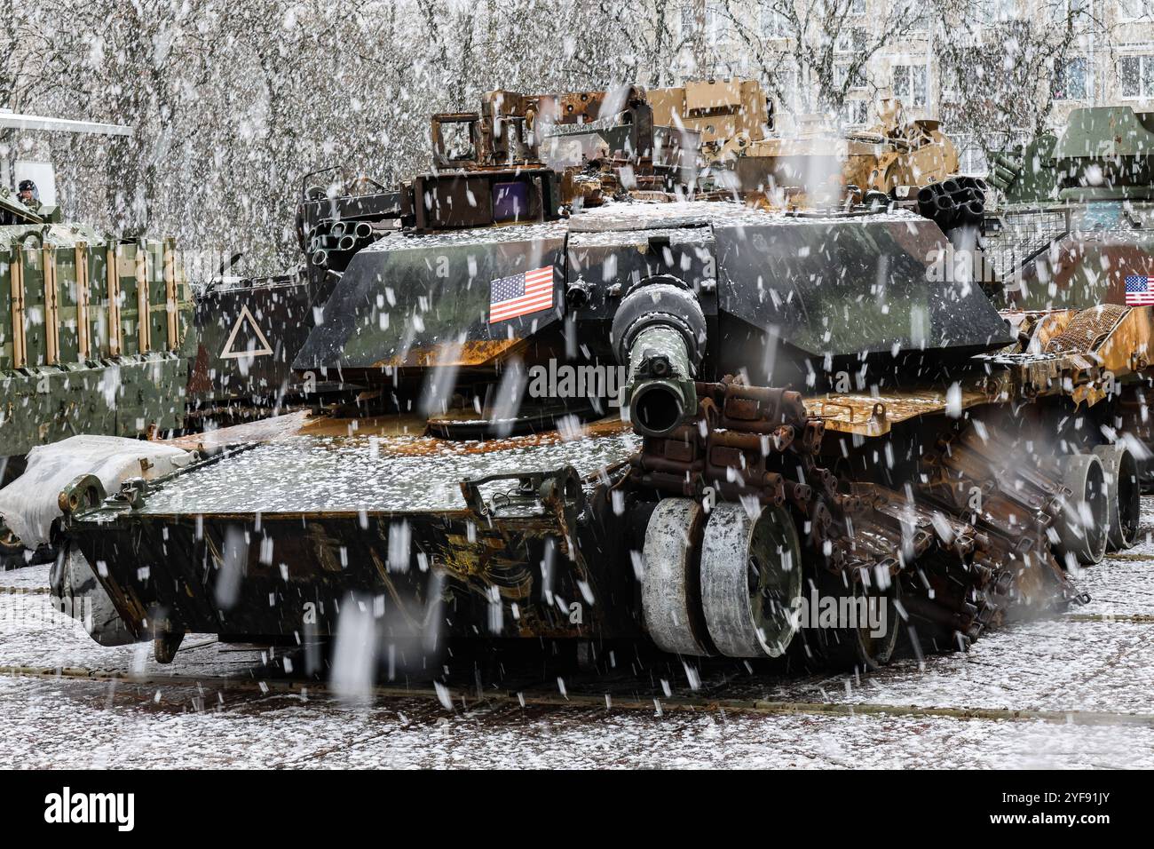 US-made M1 Abrams battle tank captured in Ukraine by Russian troops, in ...