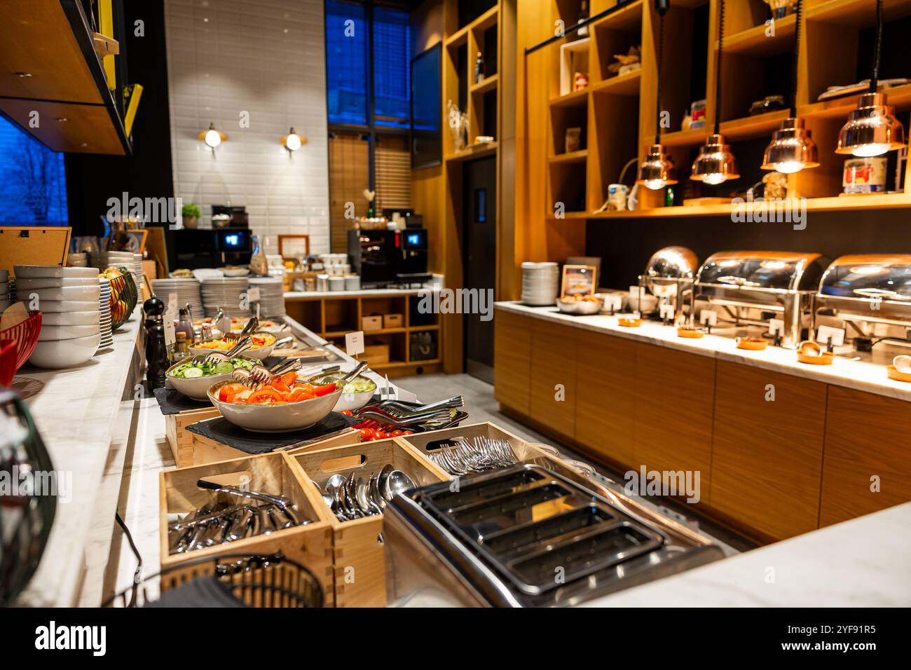 Elegant Breakfast Buffet Spread with Assorted Dishes Stock Photo - Alamy