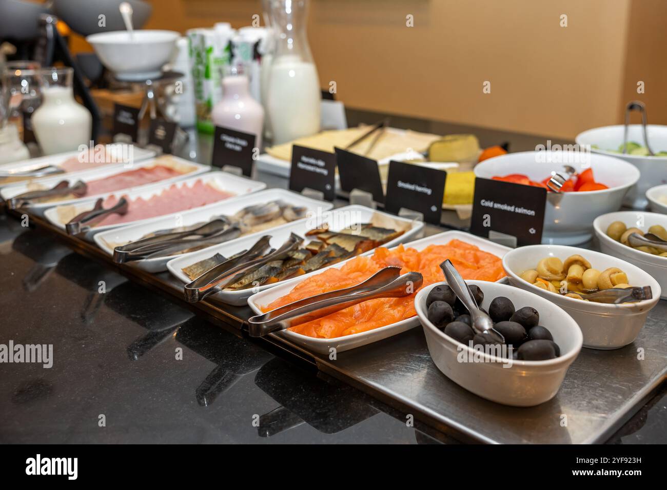 Cheese selection hotel breakfast buffet hi-res stock photography and ...