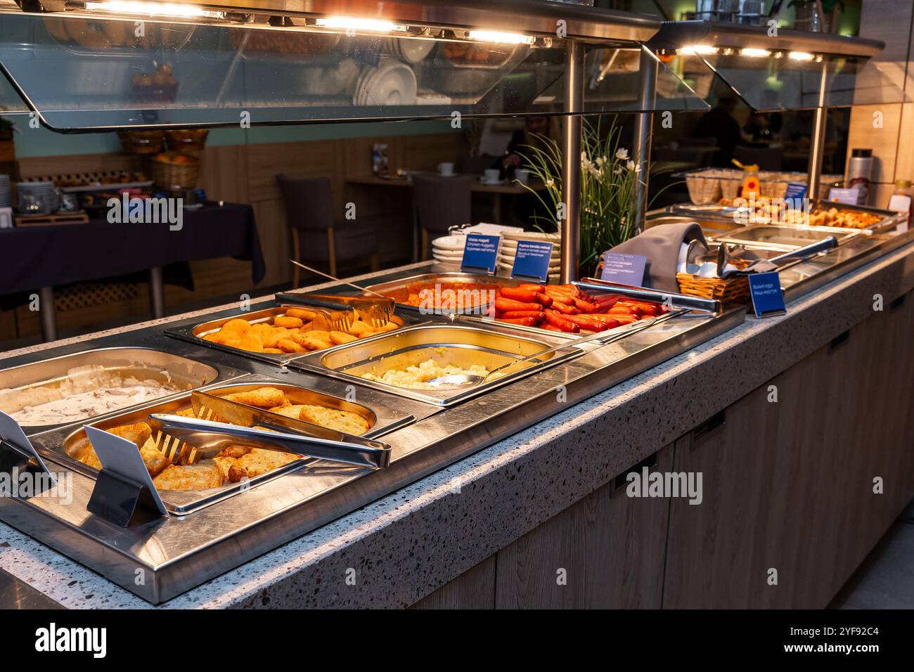 Delicious Breakfast Buffet Spread with Variety of Hot Dishes in hotel ...