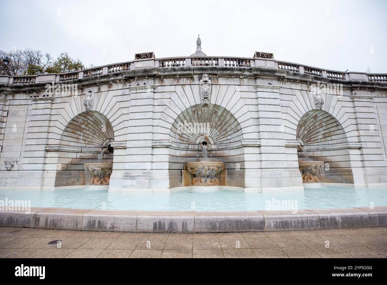 majestic historical fountain architecture with cascading water and ...