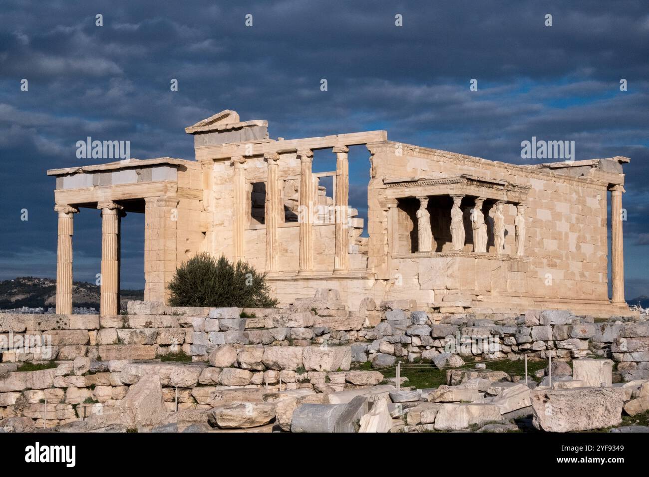 Temple of the Erechtheion (Erekhtheion, Erekhthio, Erechtheum) with the ...