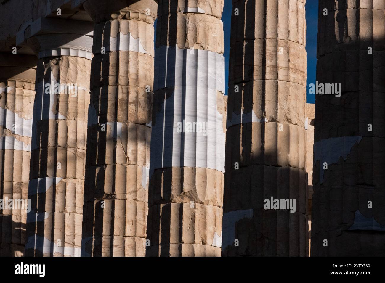 Ionian column from the Parthenon temple on the Acropolis in Athens ...