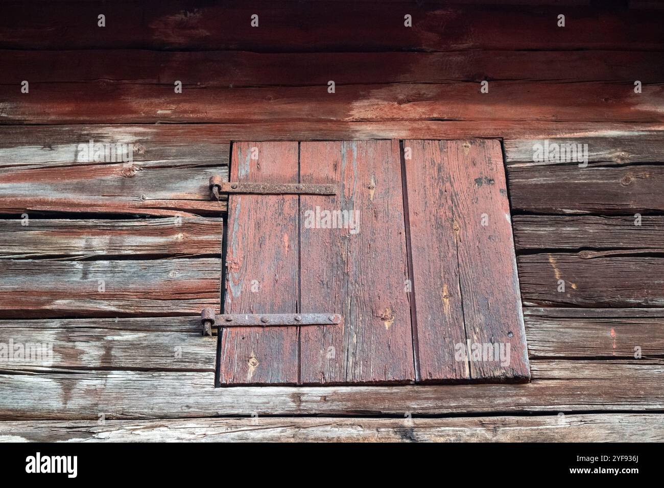 old shutter with rusty hinges in a barn Stock Photo - Alamy