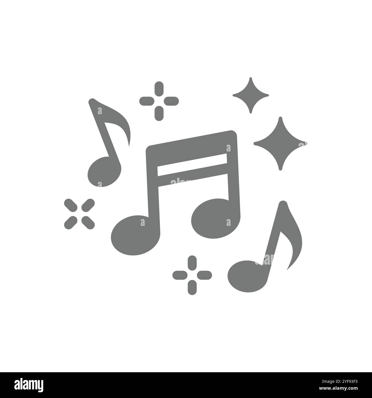 Music notes vector icon. Song or melody symbol Stock Vector Image & Art ...