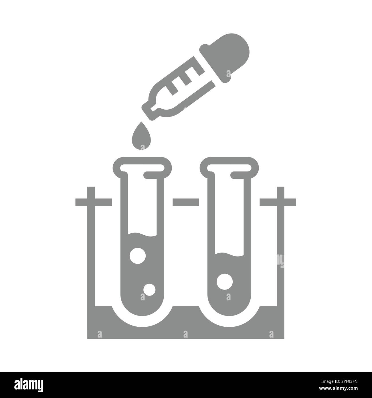 Scientific experiment with test tubes and pipette. Science, chemistry ...
