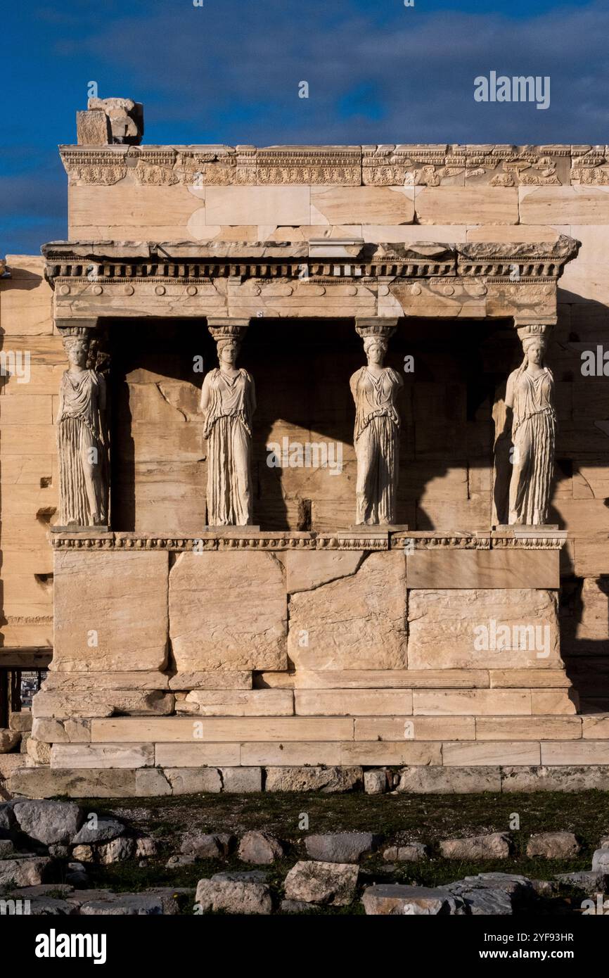 Temple of the Erechtheion (Erekhtheion, Erekhthio, Erechtheum) with the ...