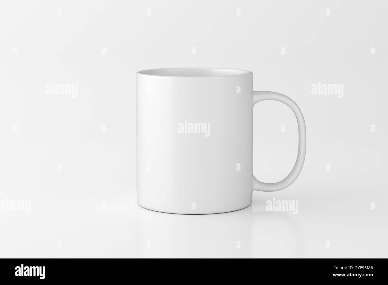Classic white ceramic mug on a white background, perfect for showcasing ...