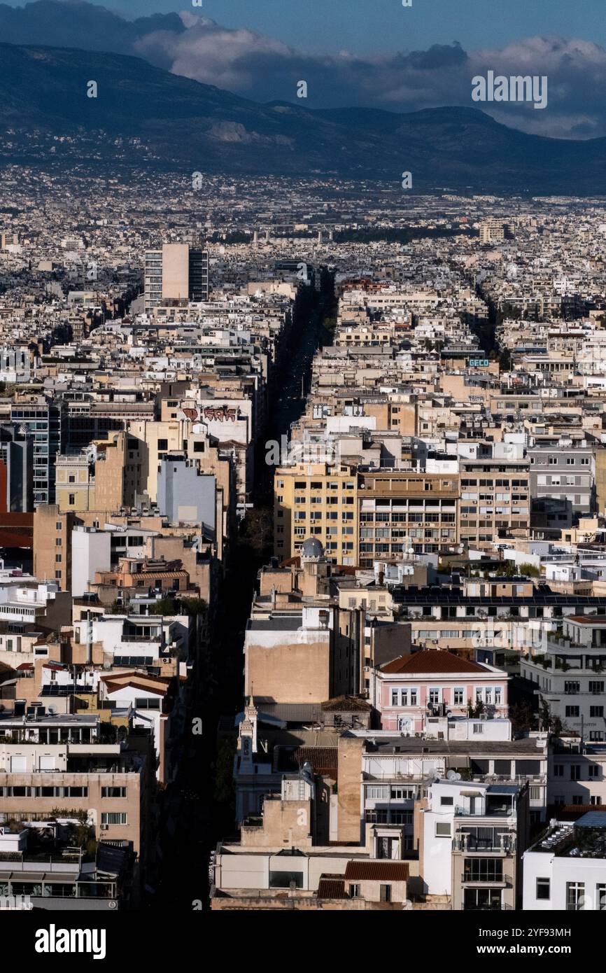 View of the city s population density from the Parthenon temple on the ...