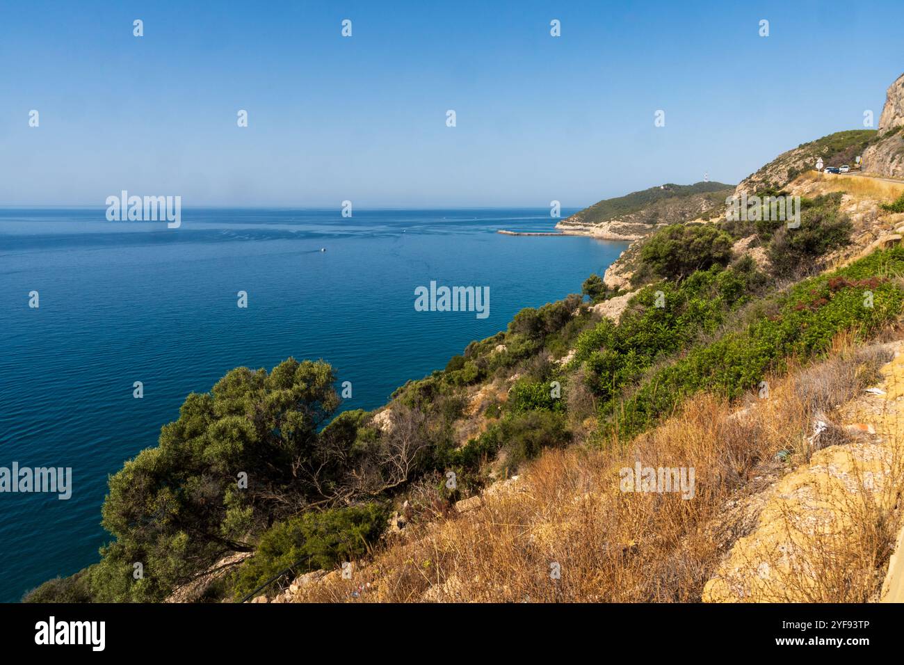The Parque del Garraf park featuring a cave-filled area of limestone ...