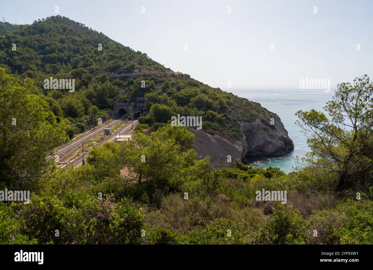 The Parque del Garraf park featuring a cave-filled area of limestone ...