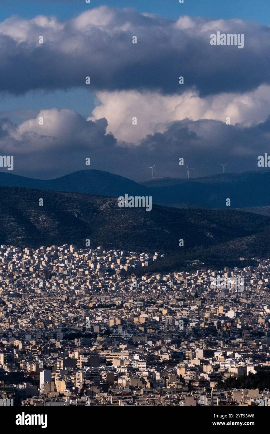 View of the city s population density from the Parthenon temple on the ...
