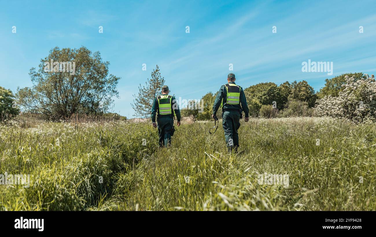 Patrolling Officers Monitoring Borders in Nature, Immigration Control ...