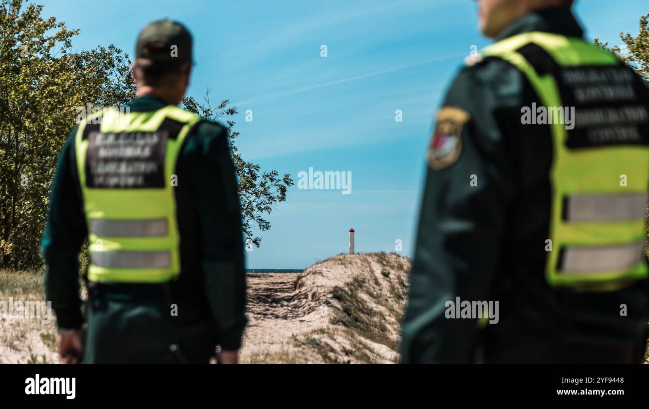 Patrolling Officers Monitoring Borders in Nature, Immigration Control ...