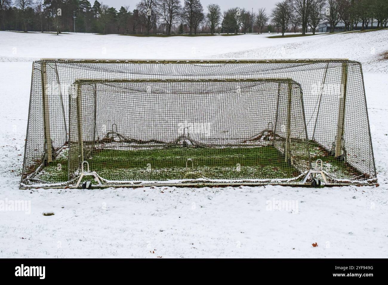 Snowy pitch football hi-res stock photography and images - Alamy