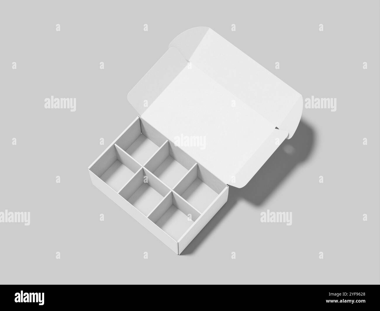 3D Rendered White Blank Gift Box Mockup Stock Photo - Alamy